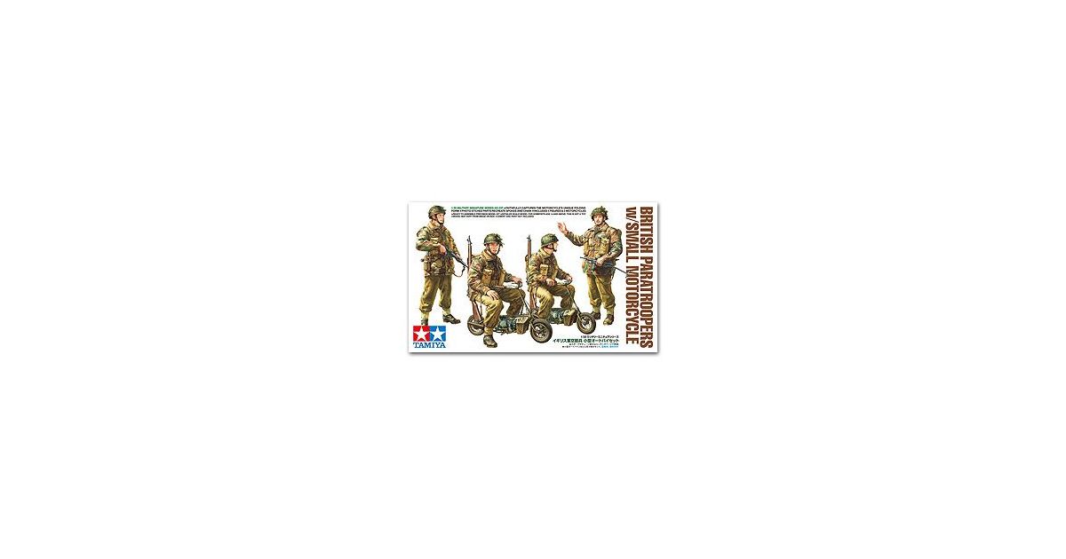Tamiya 35337 British Army Airborne soldiers small motorcycle Set