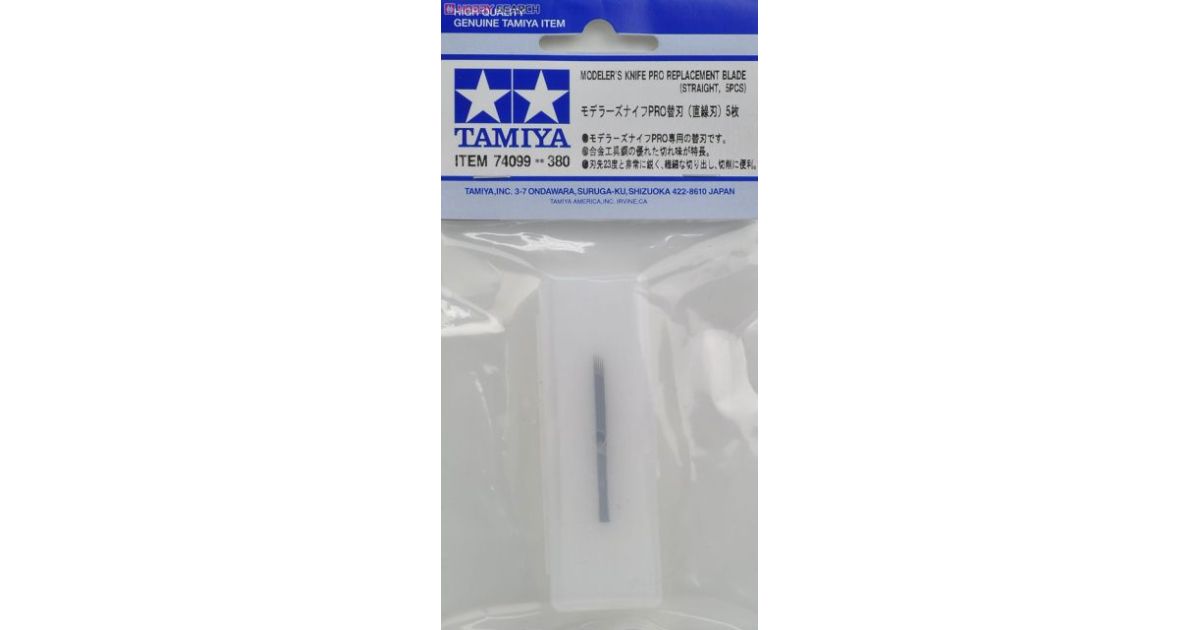 Tamiya 74099 Modelers Knife Pro New Razor Blade (Straight Edge) 5 pieces